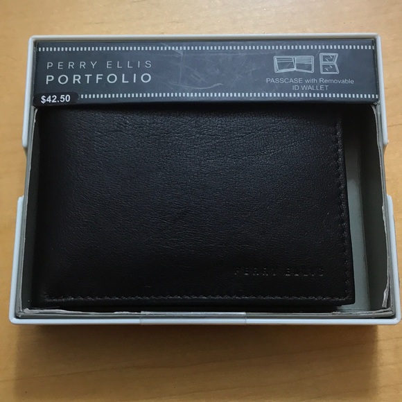 Perry Ellis | Bags | Mens Perry Ellis Portfolio Leather Wallet Set Nwt ...